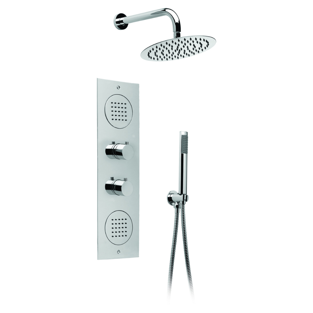 Special shower panels - Shower panels with bronze and chrome mixer